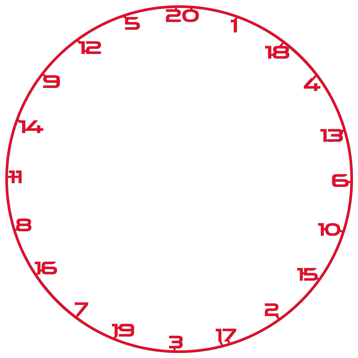 Bullet Custom Zahlenring Rot – Cubedarts